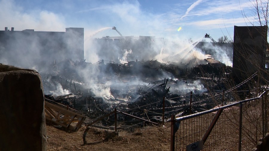 Firefighter injured in Denver five-alarm fire, portions of building ...