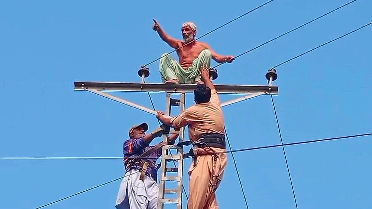 Man climbs high-voltage pole in marriage demand sparking hours-long ...