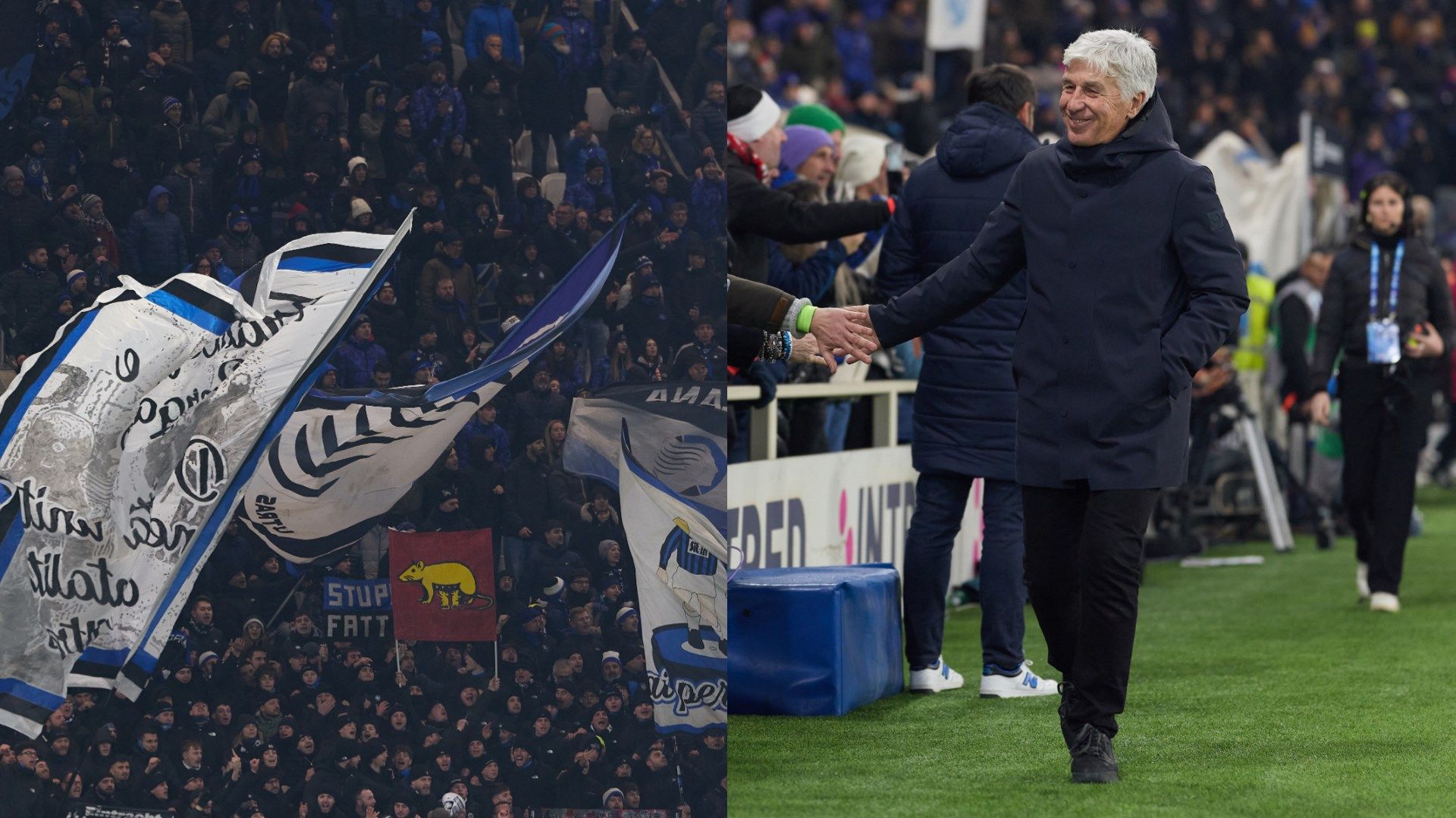 Atalanta-Roma, applausi, cori e uno striscione polemico: così è stato ...