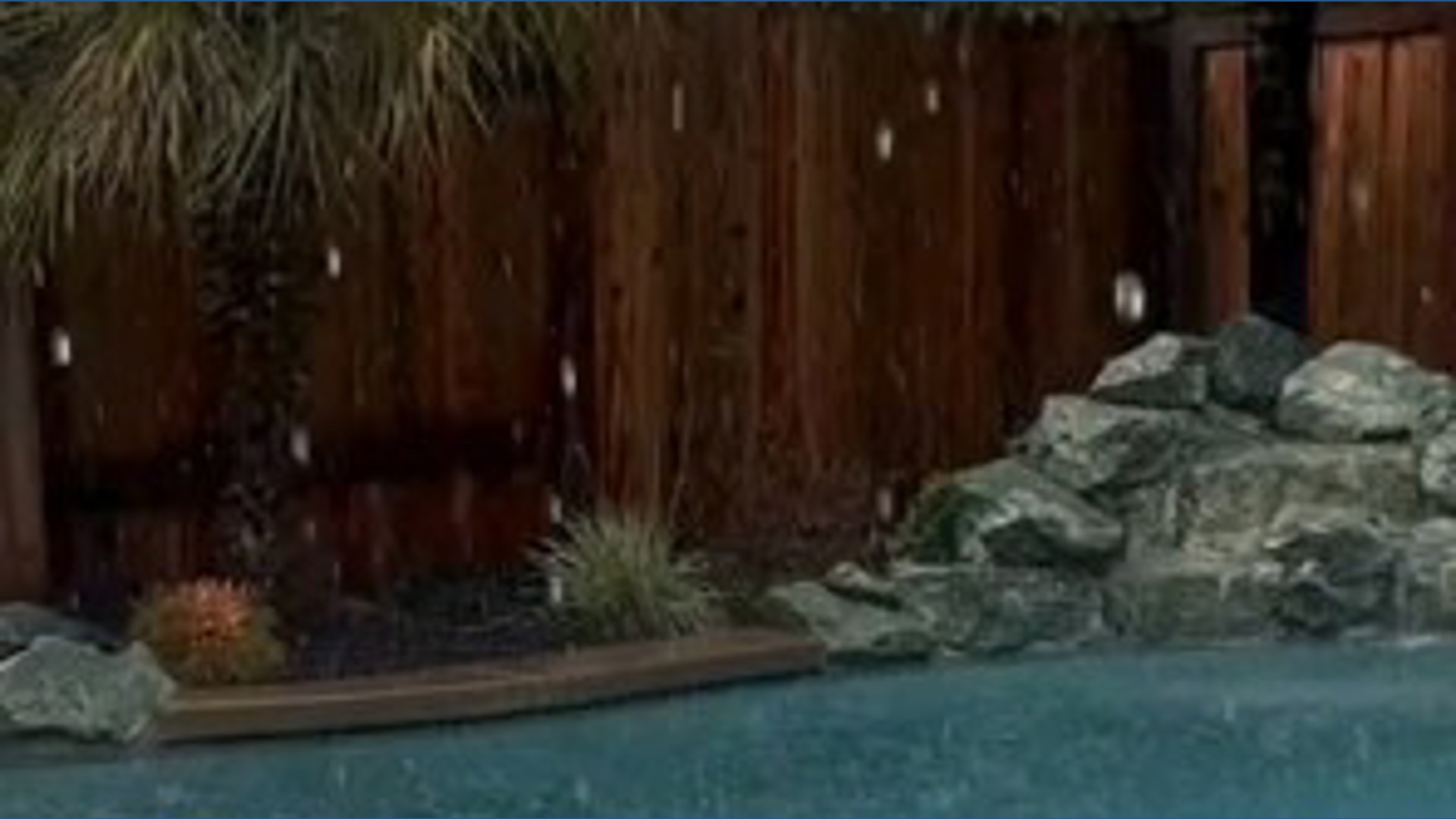 Heavy rain and hail in Folsom