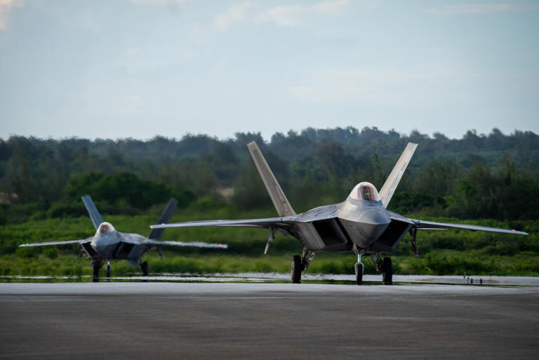 Map shows reach of US Air Force's Pacific war games