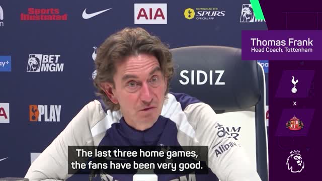 Frank claims Spurs fans are behind the team despite 'boring Tottenham' jibe