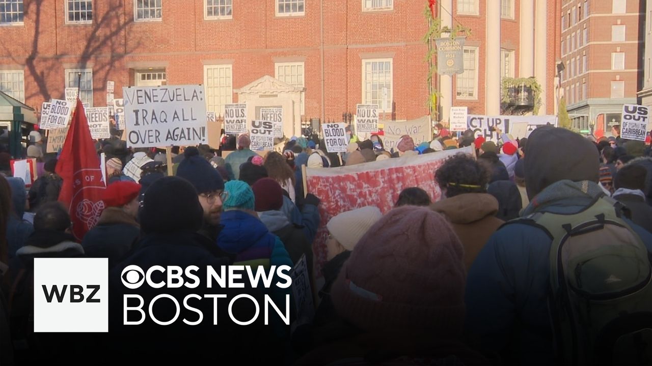 Dozens gather on Boston Common to protest US attack on Venezuela