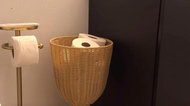 The clever (and simple) hack you need for stylish toilet paper storage