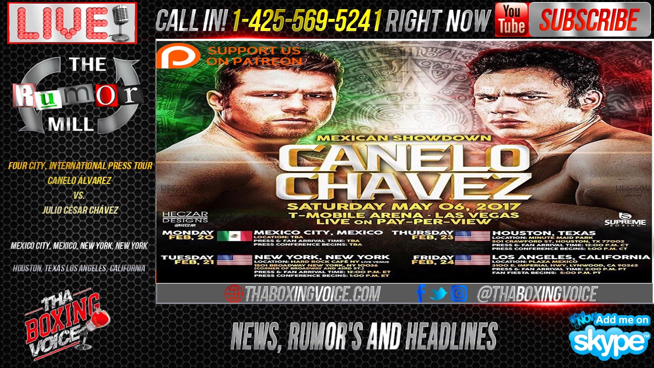 Canelo Álvarez vs Julio César Chávez Jr four city, international press tour