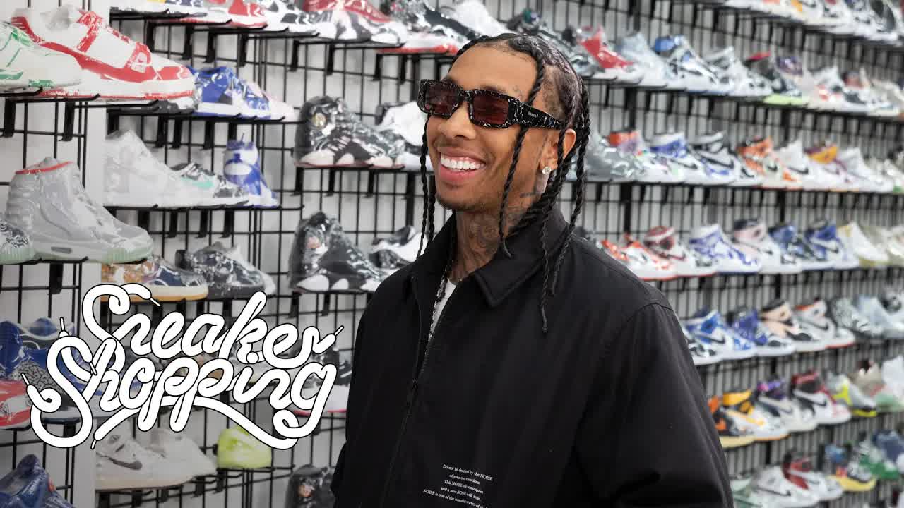 Tyga goes sneaker shopping with Complex