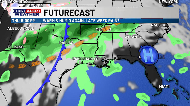 First alert forecast: A cooler Sunday, but turning warm and humid again ...