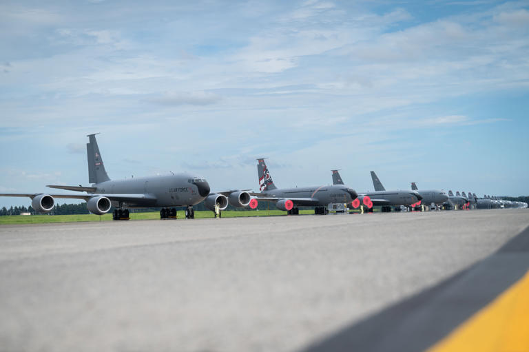 Map shows reach of US Air Force's Pacific war games