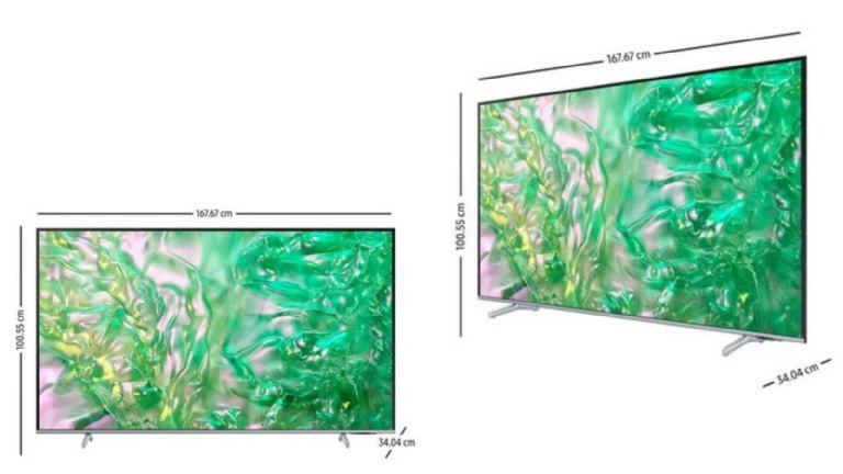 Pantalla gigante Smart TV Samsung UHD 4K de 75 pulgadas se encuentra en ...