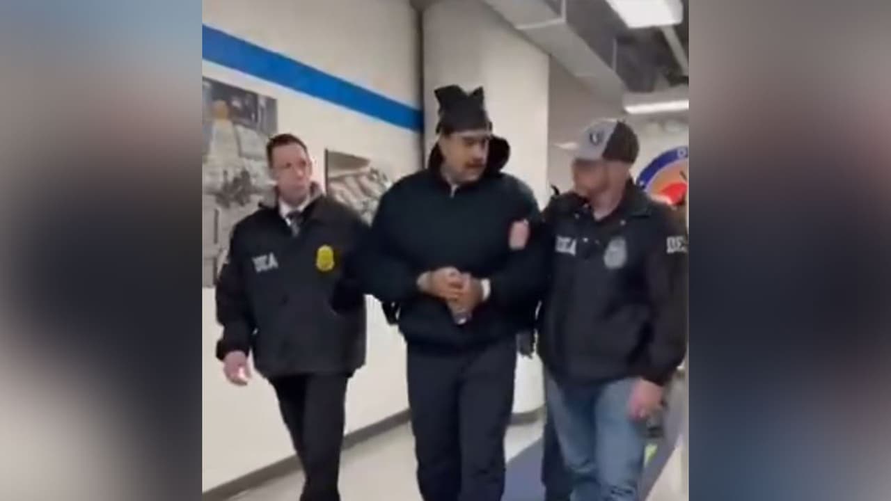US captures Nicolas Maduro, video of 'perp-walk' in handcuffs released