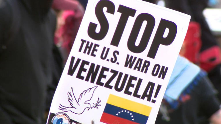 Rally held at state capitol opposing US strike in Venezuela, others ...