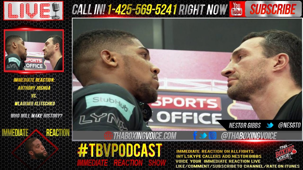 Immediate reaction: Anthony Joshua vs. Wladimir Klitschko official face ...