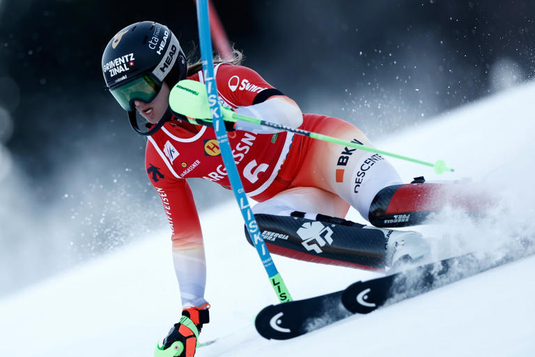 Swiss skier Rast challenges Shiffrin's dominance in slalom again at ...