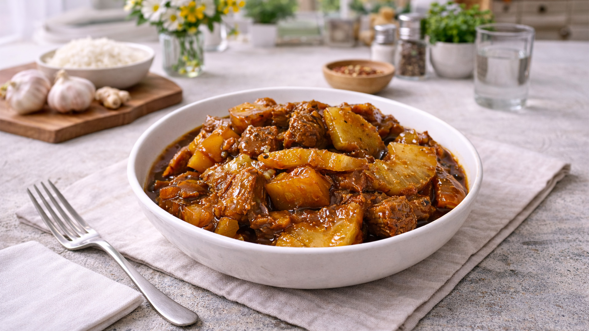 How to cook pork hamonado using a pressure cooker