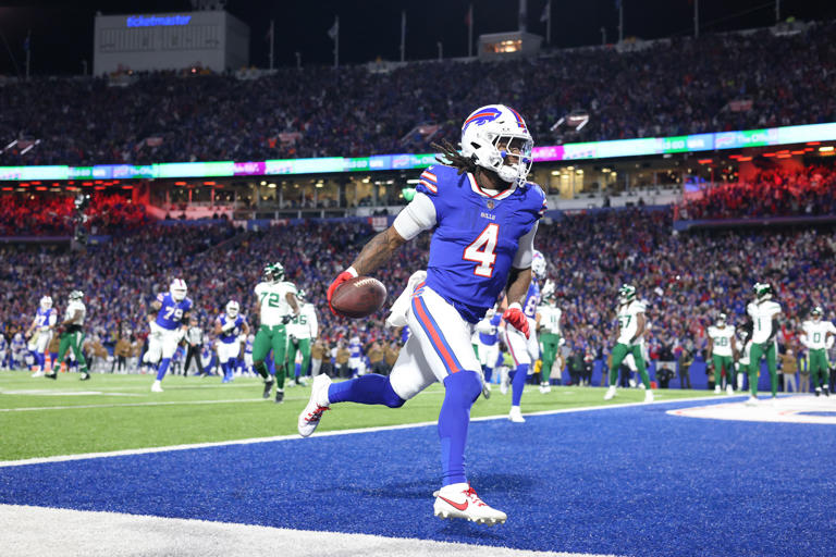 NFL rushing yards leader 2025: Bills’ James Cook holds off Jonathan ...