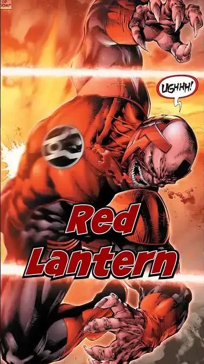 The transformation into a red lantern is disgusting and horrifying! # ...