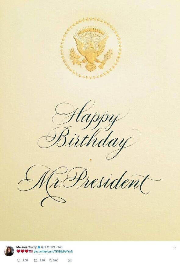 'Bizarre stain' on Melania Trump's birthday card to Donald sparks ...