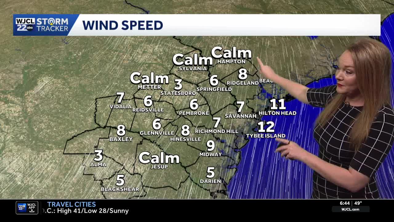 Clouds decrease through the day but temperatures stay on the cool side