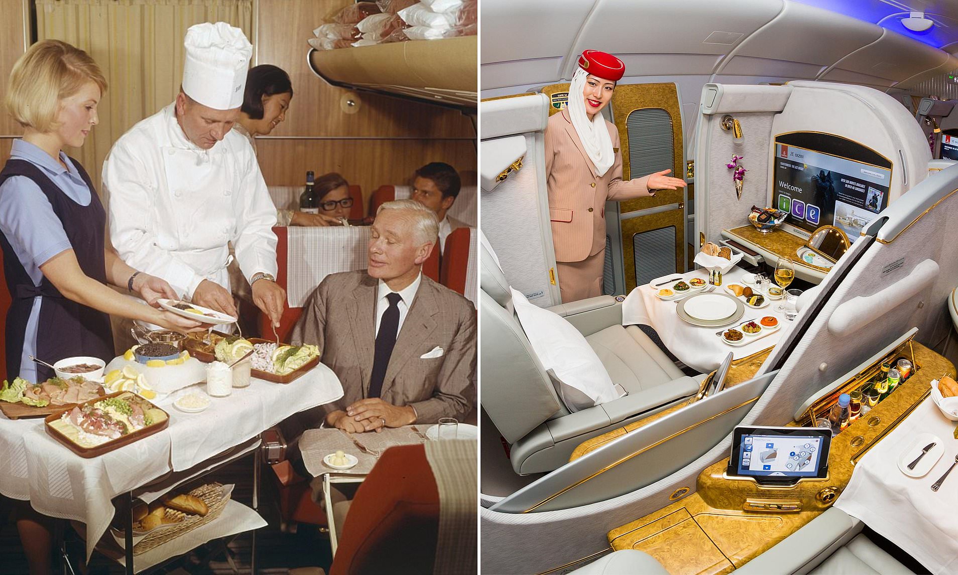 How first class air travel has changed through the decades - so, is it still worth it?