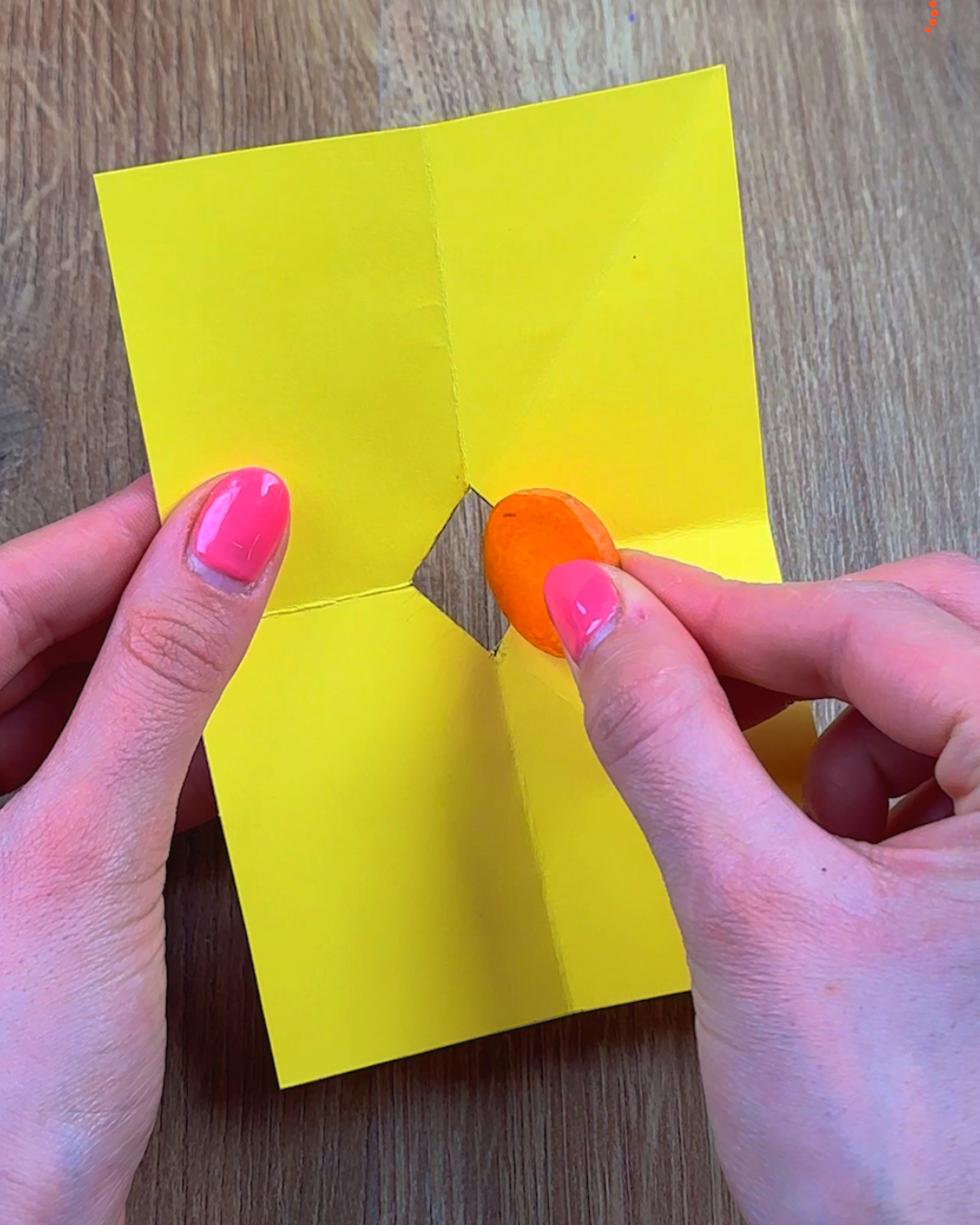 Can this slice of carrot pass through this hole?