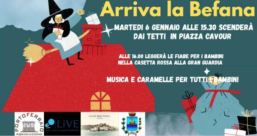 Portoferraio, in corso Cavour arriva la Befana