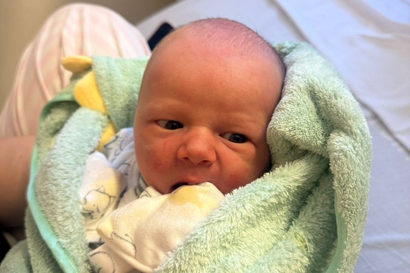 Gorgeous baby boy arrives on New Year's Day for first-time Teesside parents