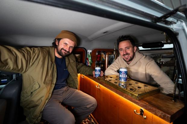Mini pub in the back of a van shares beer from Cornwall around the world
