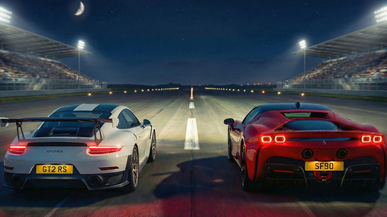 Ferrari SF90 vs Porsche GT2RS