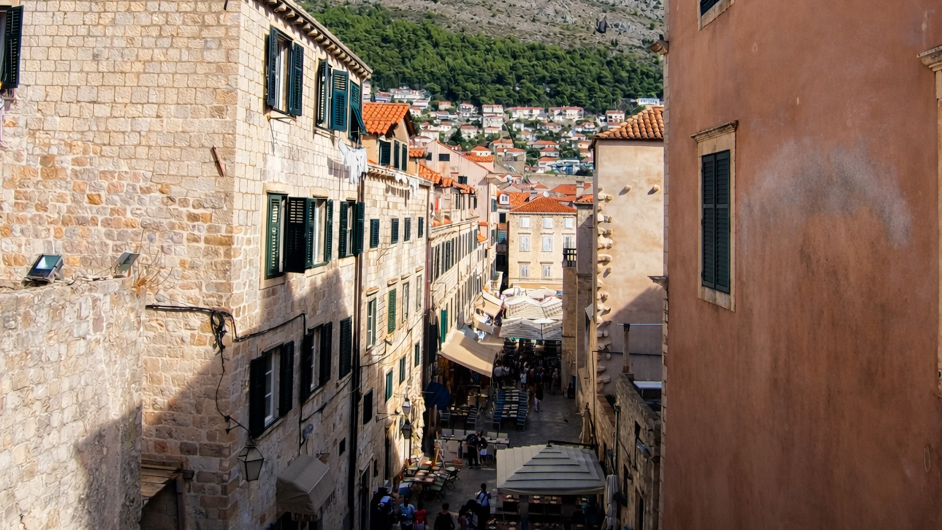 Walking through Dubrovnik’s old town streets