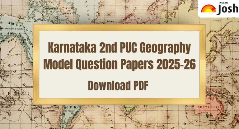 Karnataka 2nd PUC geography model question papers 2025-26, download PDF