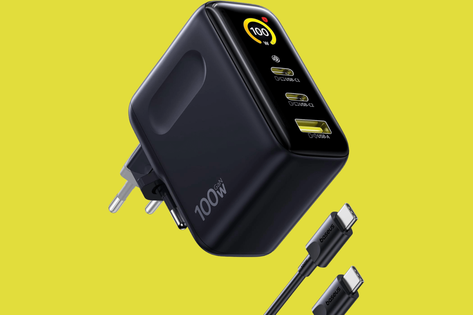 Baseus Picogo 100‑Watt‑Ladegerät mit Display deutlich günstiger