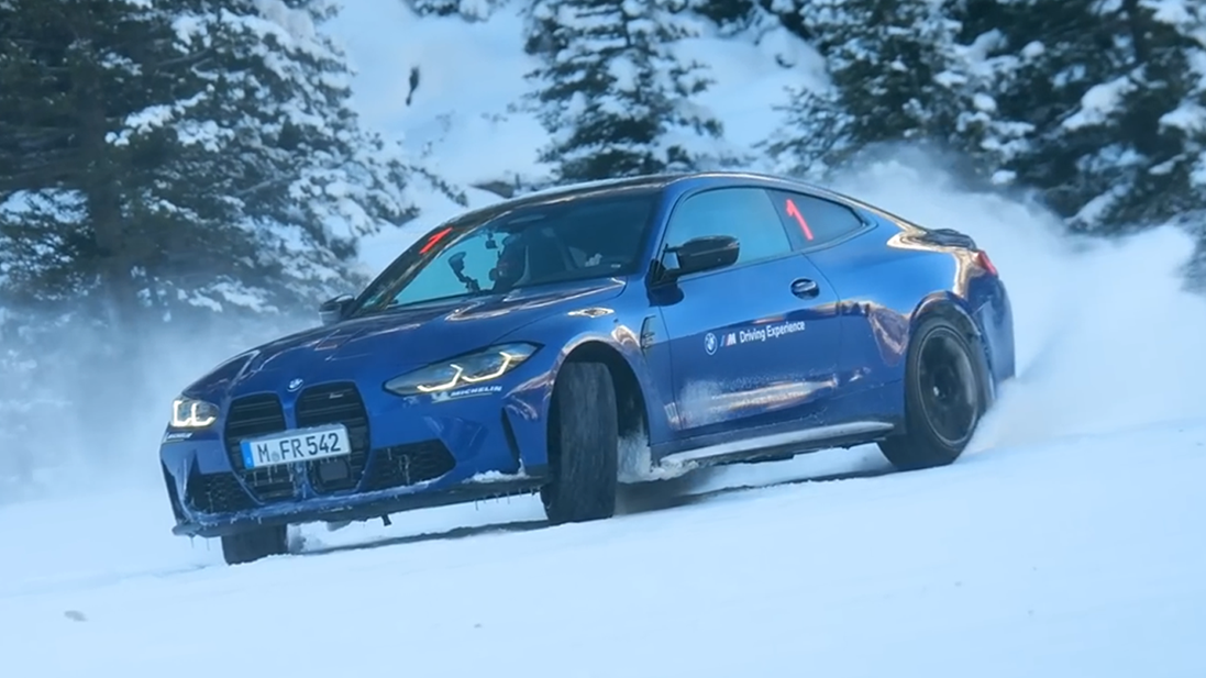 Ice driving control in a high power BMW