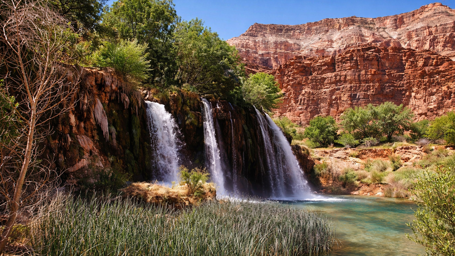 Havasupai Falls Grand Canyon backpacking trail experience (4K)