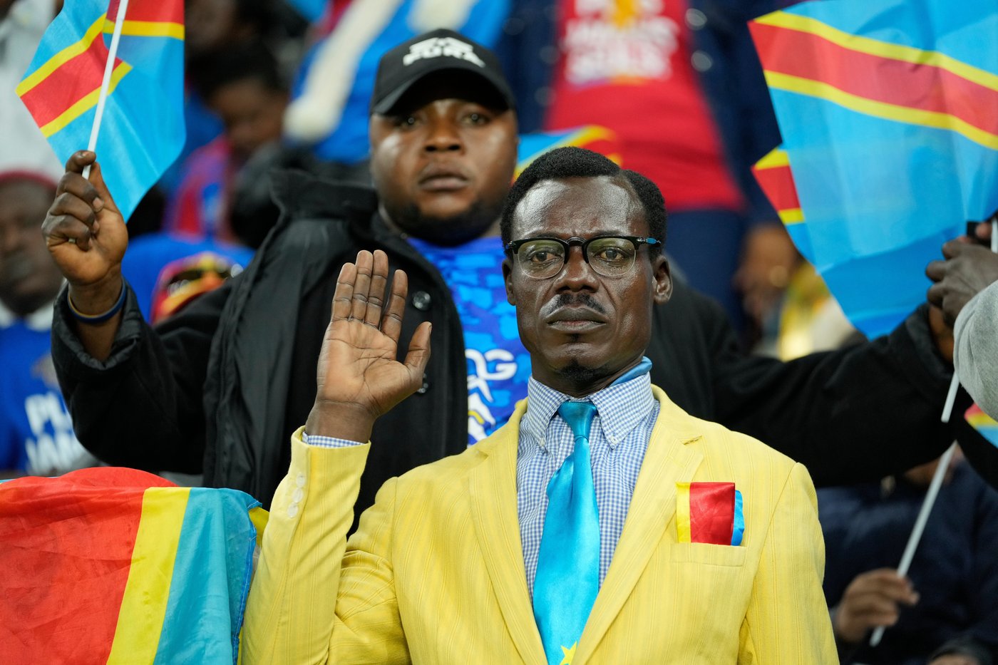 Statuesque Congo fan 'Lumumba' stands above all others at Africa Cup