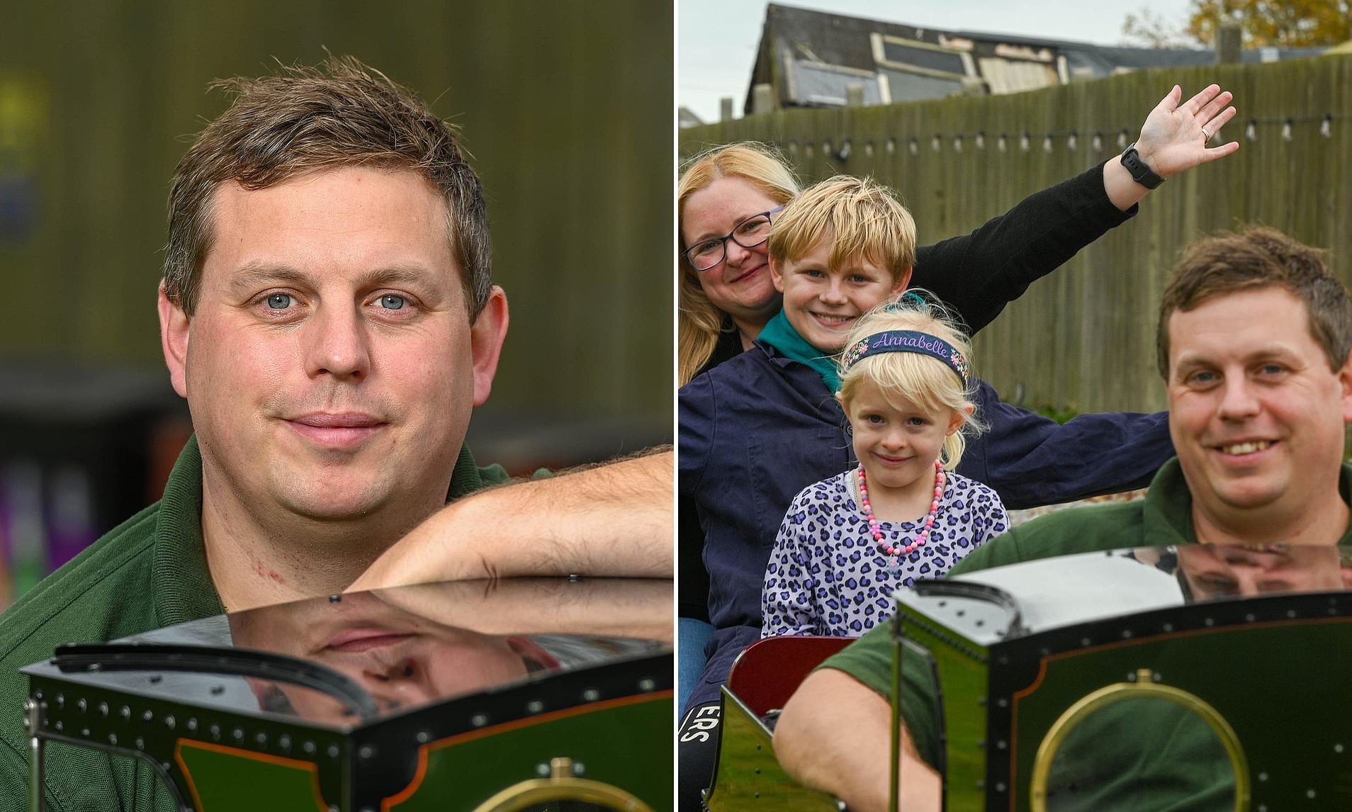 Train enthusiast spends five years making a working miniature railway ...