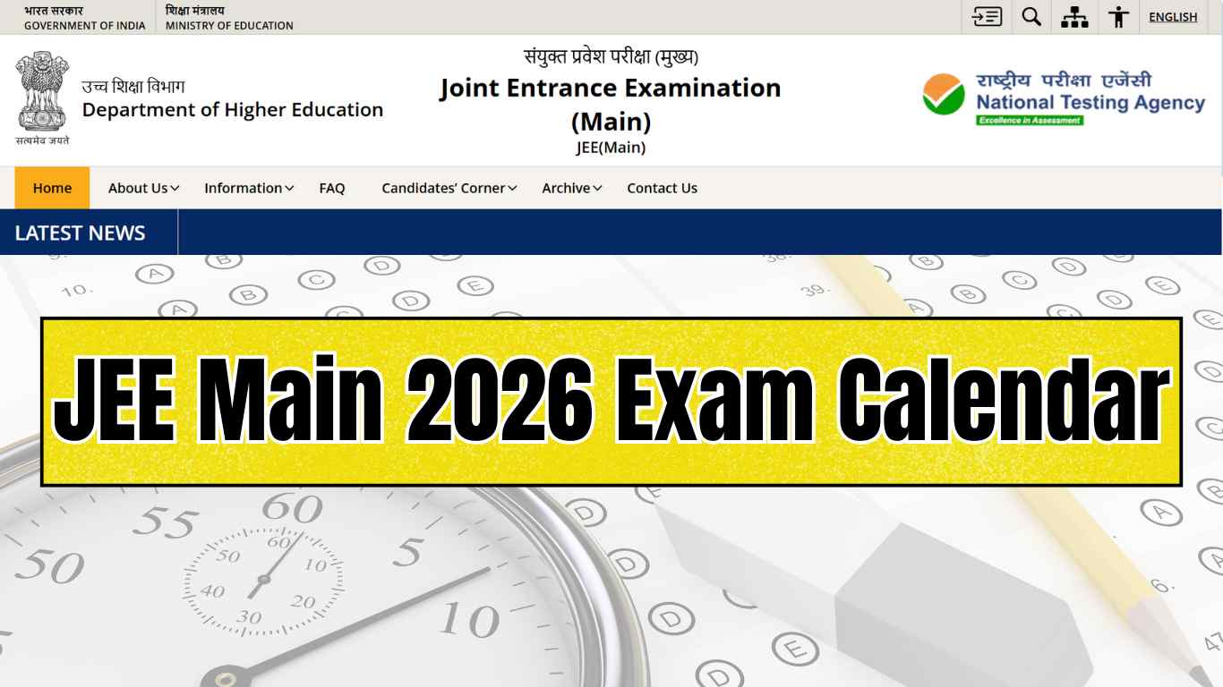 JEE Main 2026 exam calendar: Check important dates for January and ...