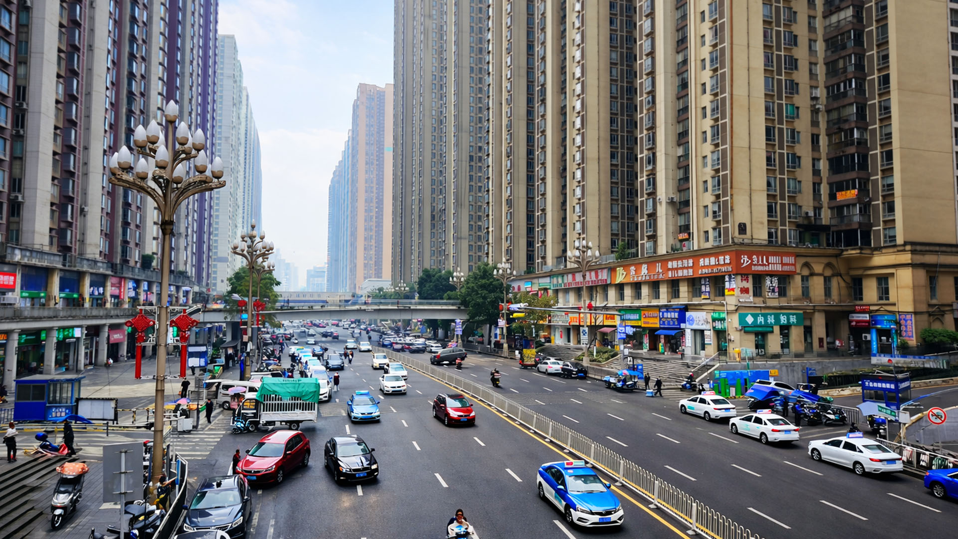 High-rise life meets fast-paced streets