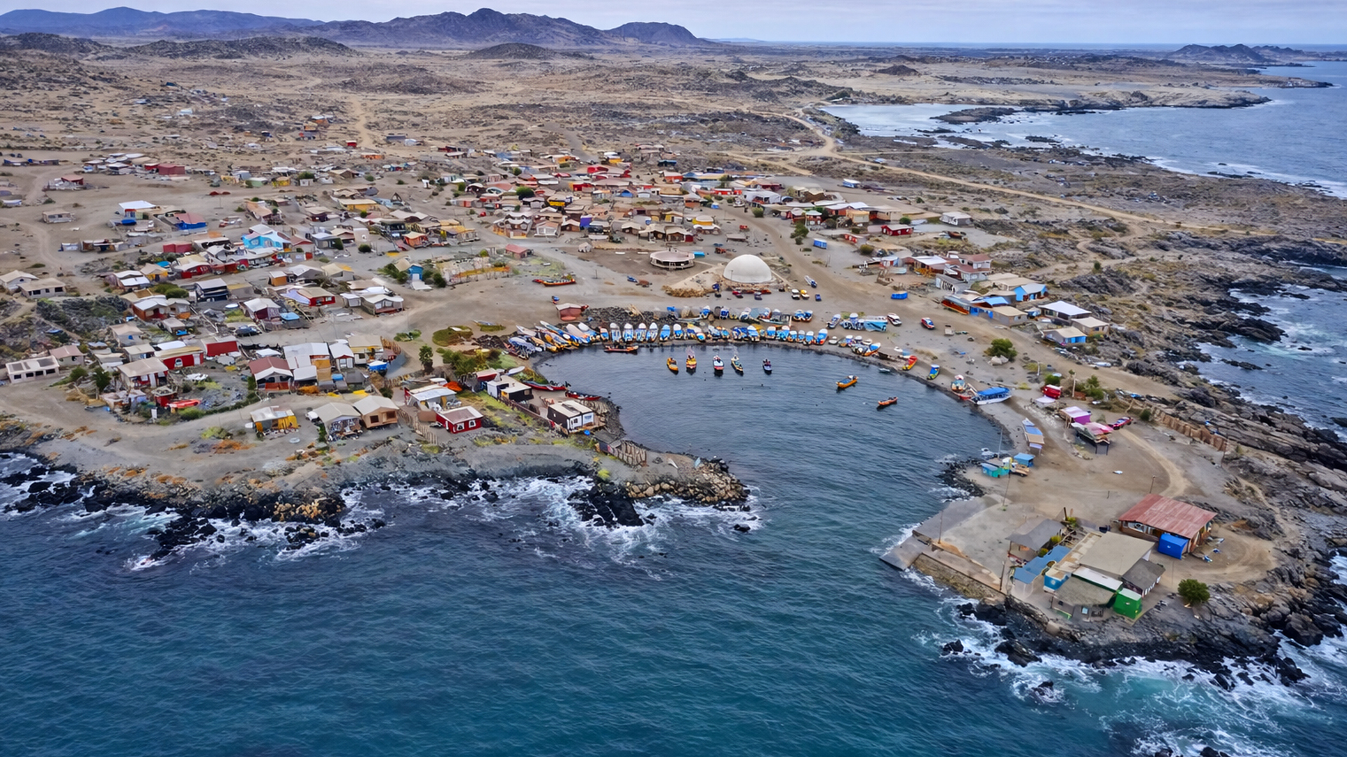 A peaceful fishing village on the Pacific coast