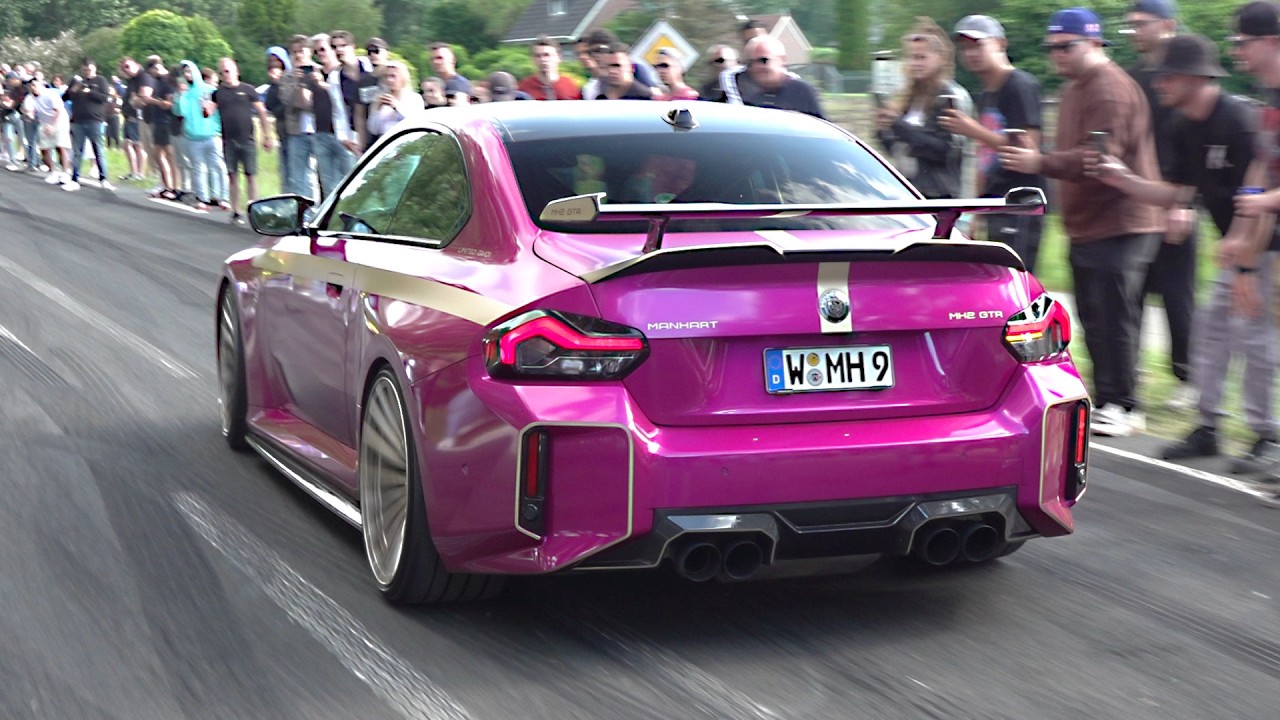 Manhart BMW M4 launching hard in front of the crowd
