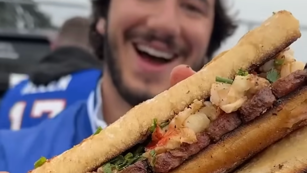 Cooking 3 pounds of wagyu and lobster at a tailgate