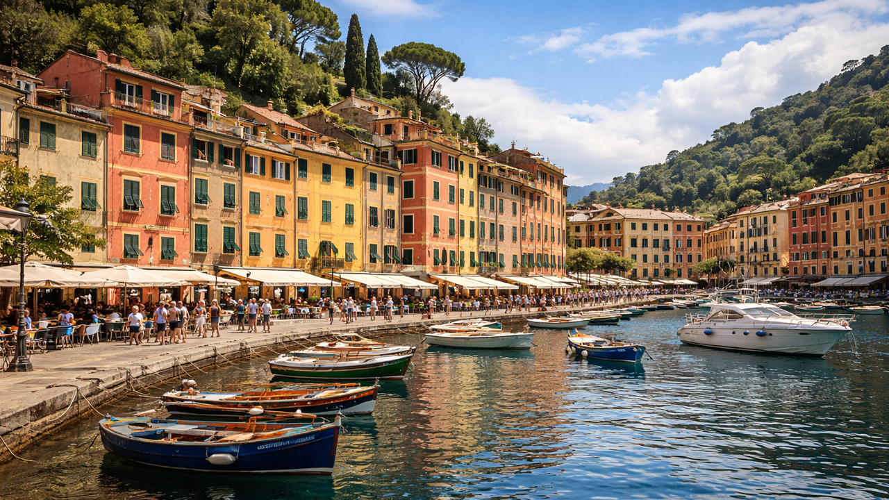 A relaxing walk through colorful Portofino