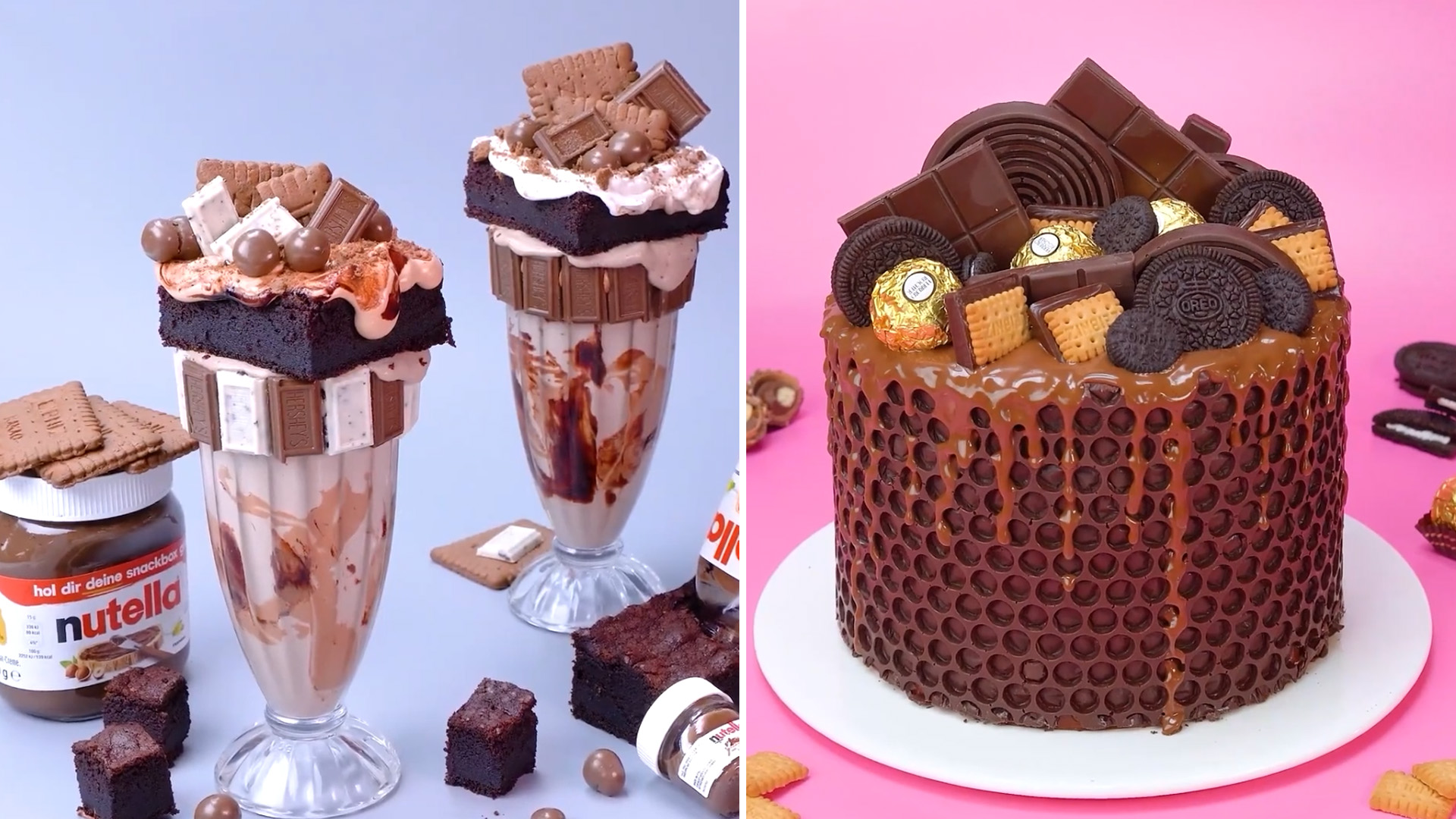 Brownie milkshakes and a chocolate loaded cake