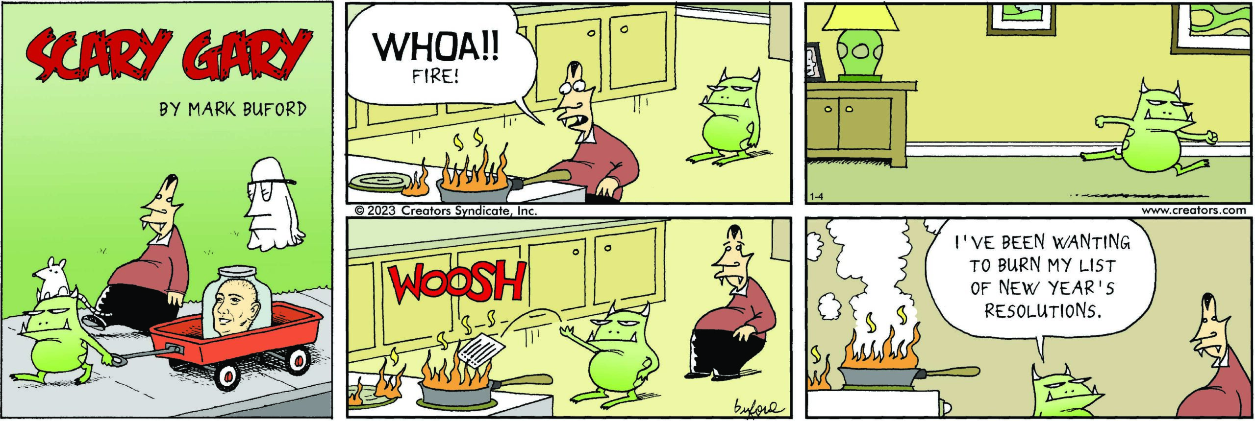 The latest "Scary Gary" comics by Mark Buford