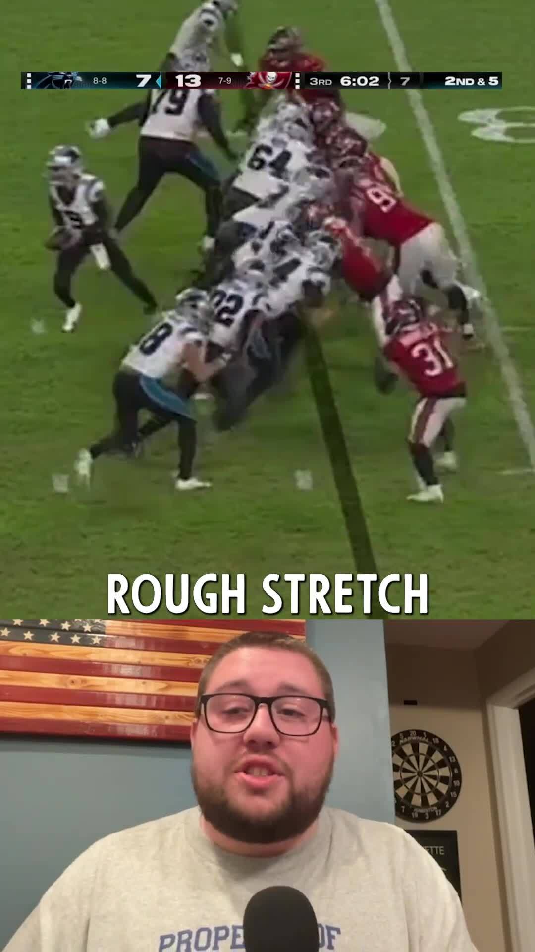 The officials had a pretty bad stretch here during the Panthers-Bucs game