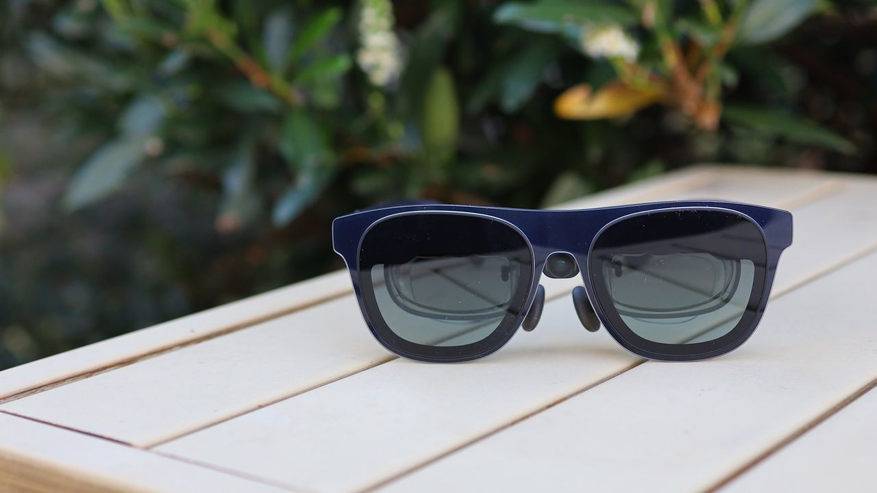 The Xreal 1S glasses put a big virtual screen in front of your face ...