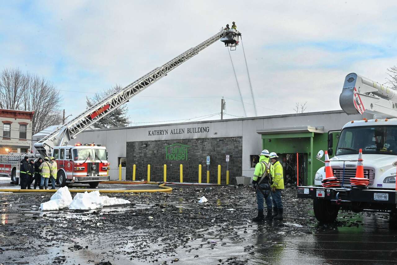 Fire tears through Unity House building in Troy