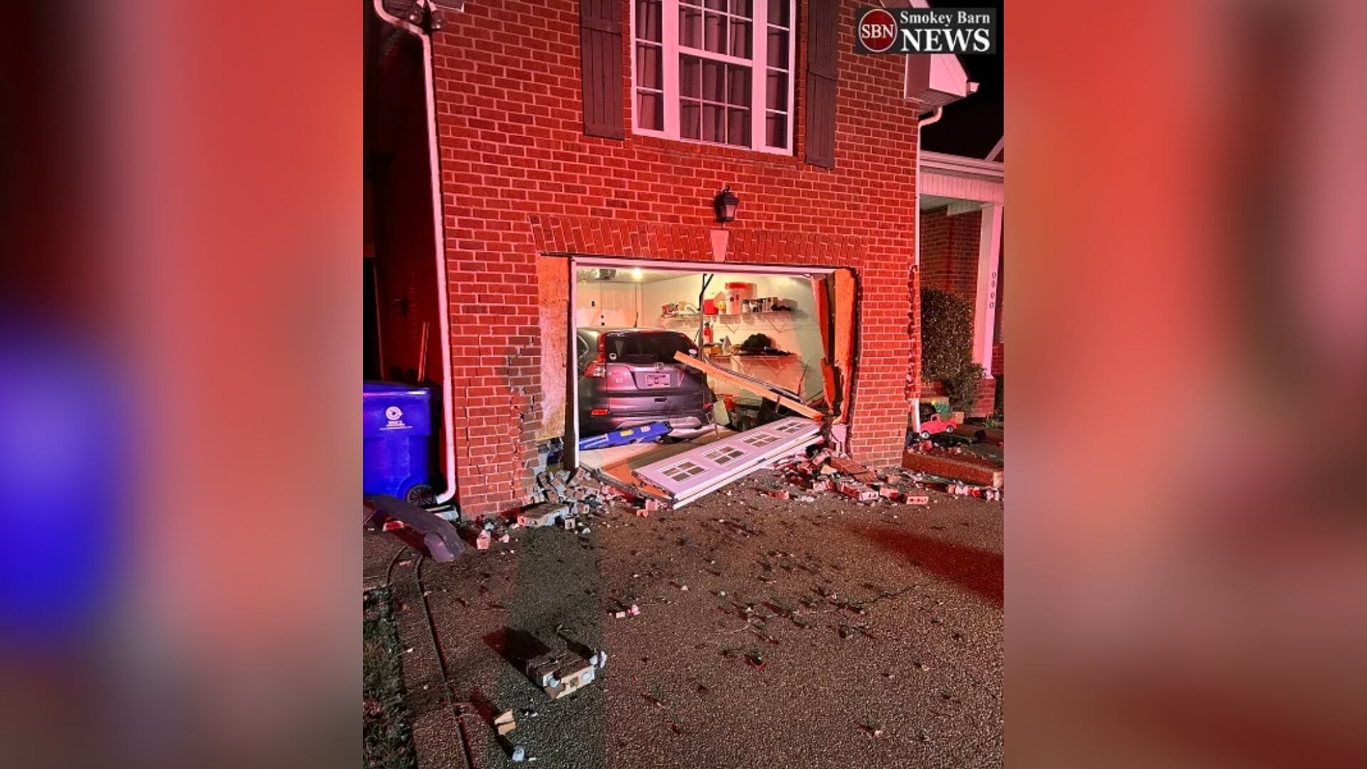 Officials searching for Jeep after home left damaged in hit-and-run ...