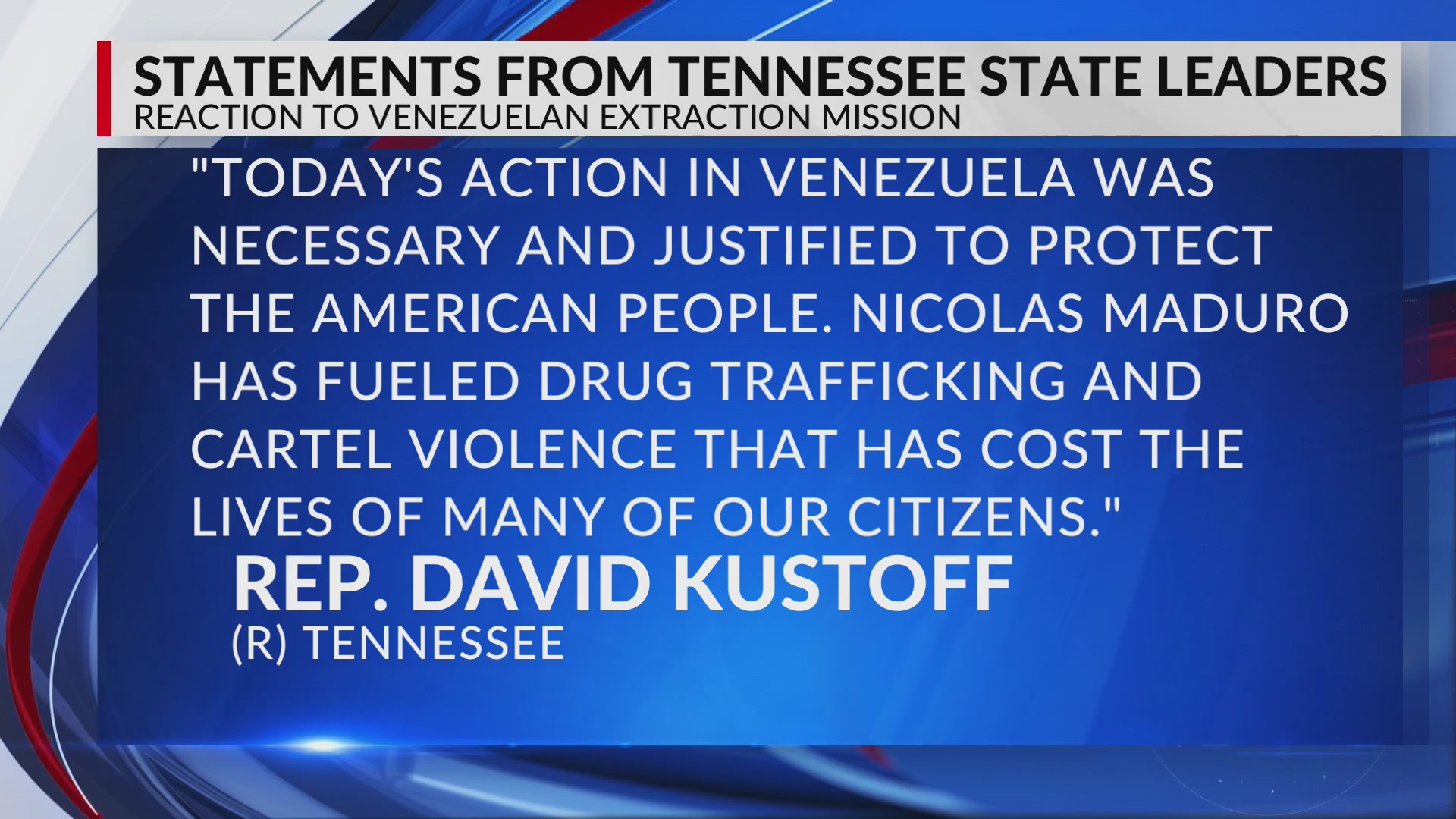 West Tennessee lawmakers respond to military operation in Venezuela