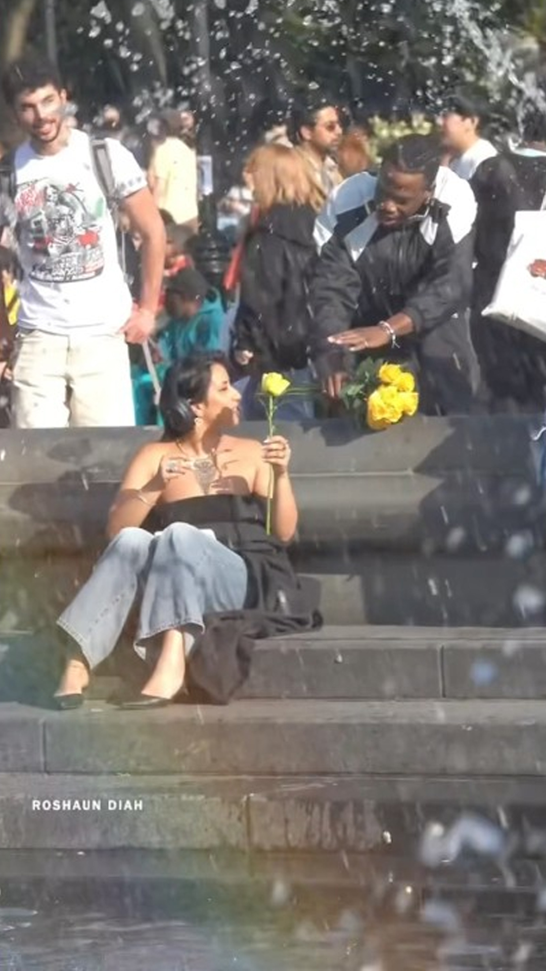 Sharing happiness through flowers