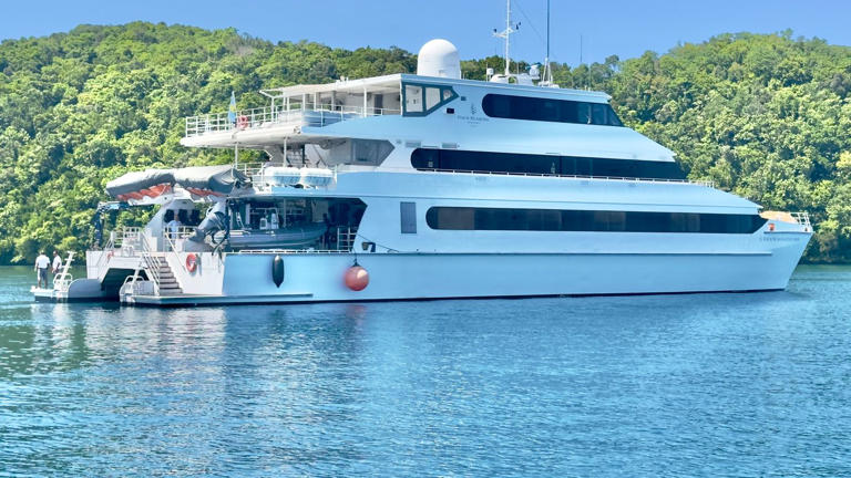 Inside the Four Seasons Explorer, Palau’s floating luxury resort